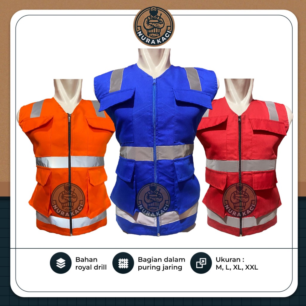 Jual Gratis Logo - Rompi Safety Vest K3 Rompi Keselamatan Kerja ...