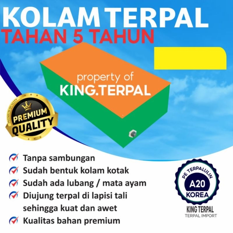 Jual kolam terpal ikan A20 4,5x2x50untuk budidaya ikan | Shopee Indonesia