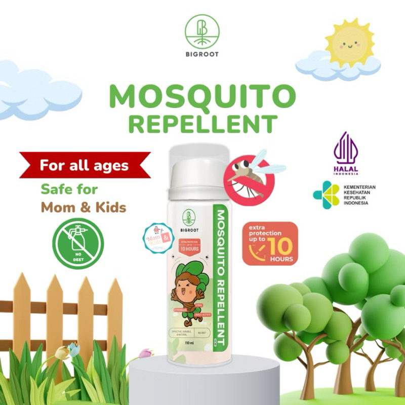 Jual BIGROOT CARE MOSQUITO REPELLENT 110ML | SPRAY ANTI NYAMUK AMAN ...