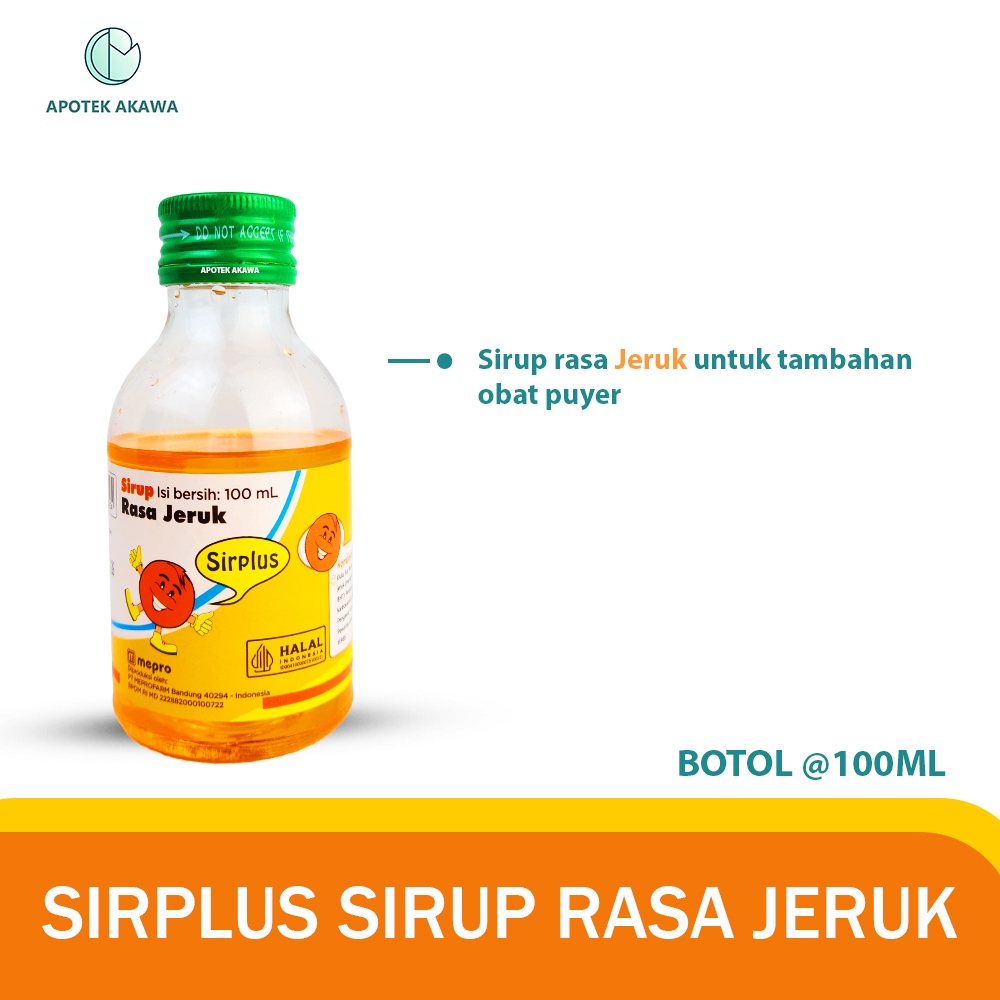 Jual SIRPLUS SIRUP JERUK 100 ML / SIRUP PEMANIS OBAT PUYER / APOTEK ...