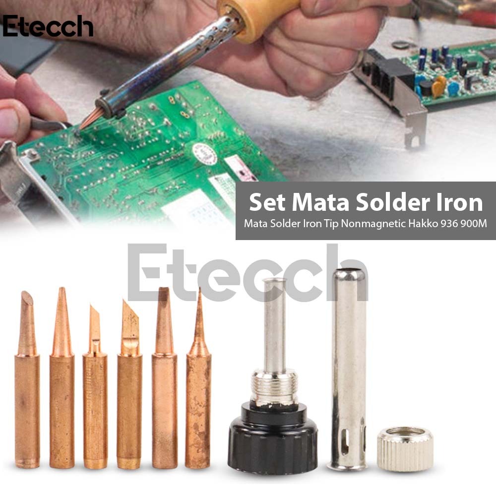 Jual Set Mata Solder Iron Tip Nonmagnetic Hakko 936 900M | Shopee Indonesia