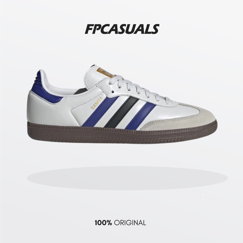Jual Adidas Samba OG White Active Blue Multicolor BNIB ORIGINAL Resmi ...