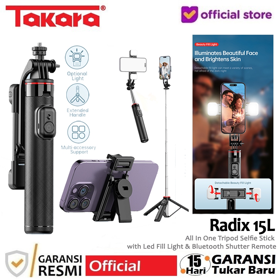 Jual Takara RADIX 15L All In One Tripod Selfie Stick Tongsis for ...