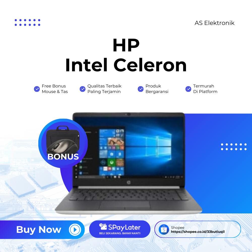 Jual HOT SALE ! - LAPTOP HP INTEL CELERON / RAM 8GB - SSD 512GB / 14 ...