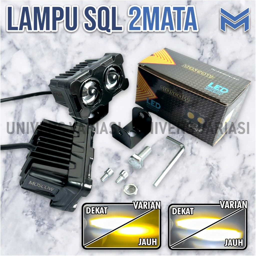 Jual LAMPU TEMBAK LED LASER SQL 2 MATA BODY BESI / LED BOHLAM LAMPU LED ...