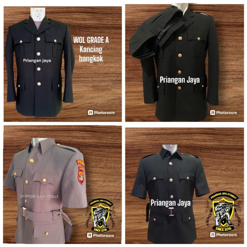 Jual pakaian dinas upacara Jas pdu1 pdu 4 TNI-POLRI spek perwira ...