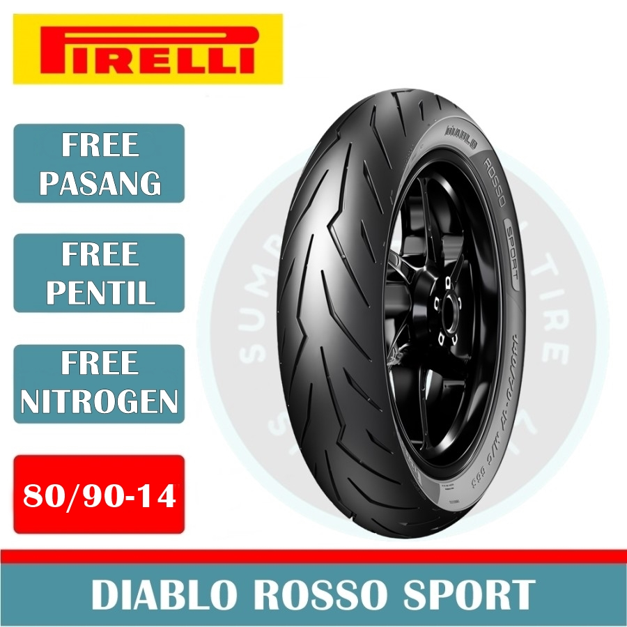 Jual Ban Motor PIRELLI DIABLO ROSSO SPORT 80/90-14 Tubeless Ban Motor Matic Ring 14 Ban Motor ...