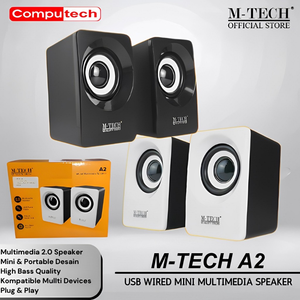 Jual M-Tech Wired Multimedia Speaker 2.0 A2 | Speaker Kabel USB ...