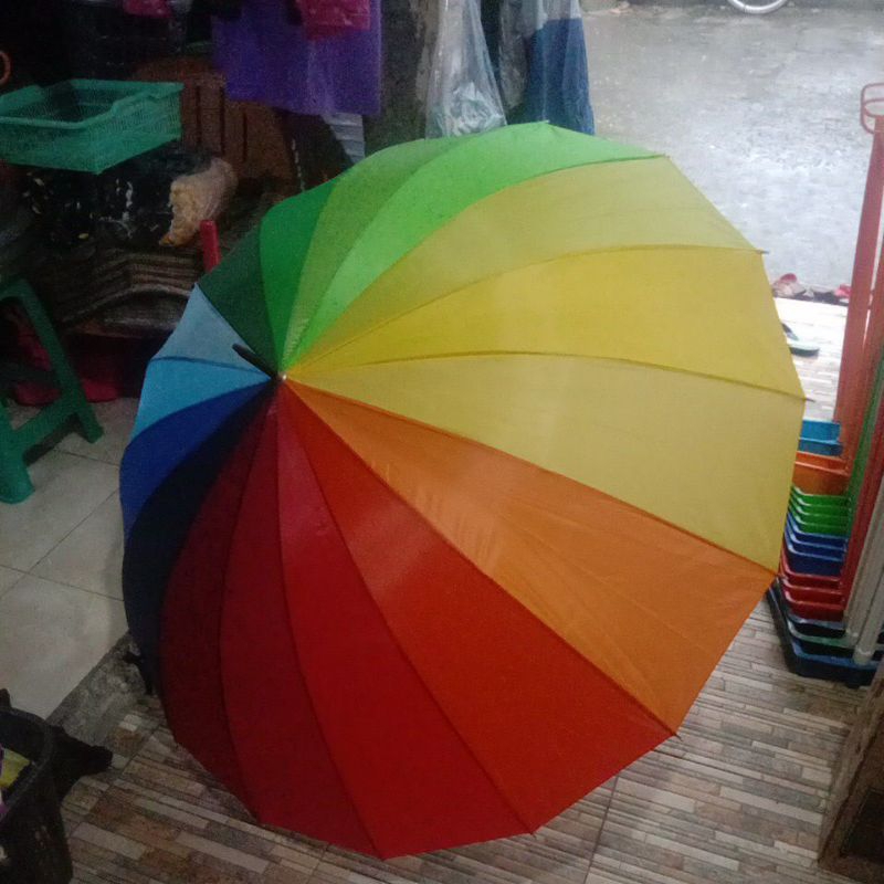 Jual payung jumbo pelangi,payung besar,payung murah | Shopee Indonesia