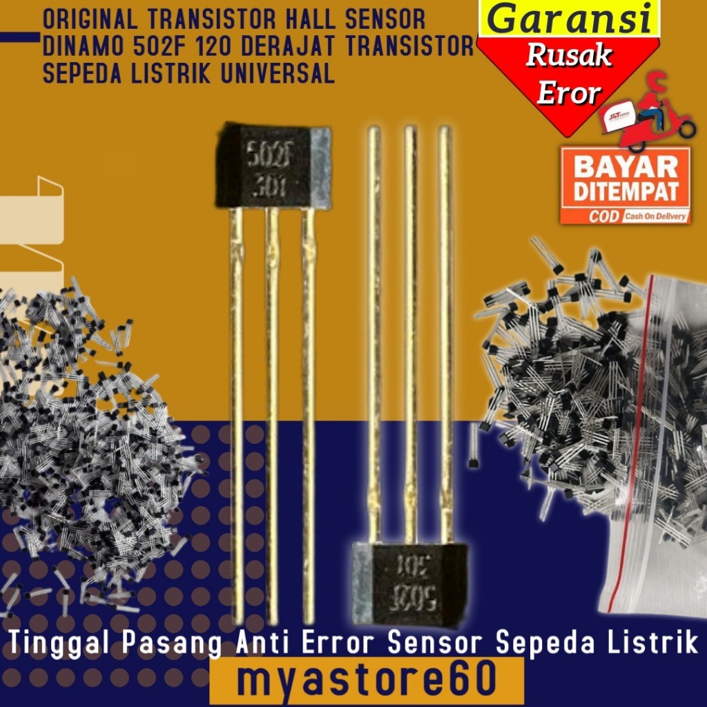 Jual ORIGINAL TRANSISTOR HALL SENSOR DINAMO 502F 120 DERAJAT TRANSISTOR ...