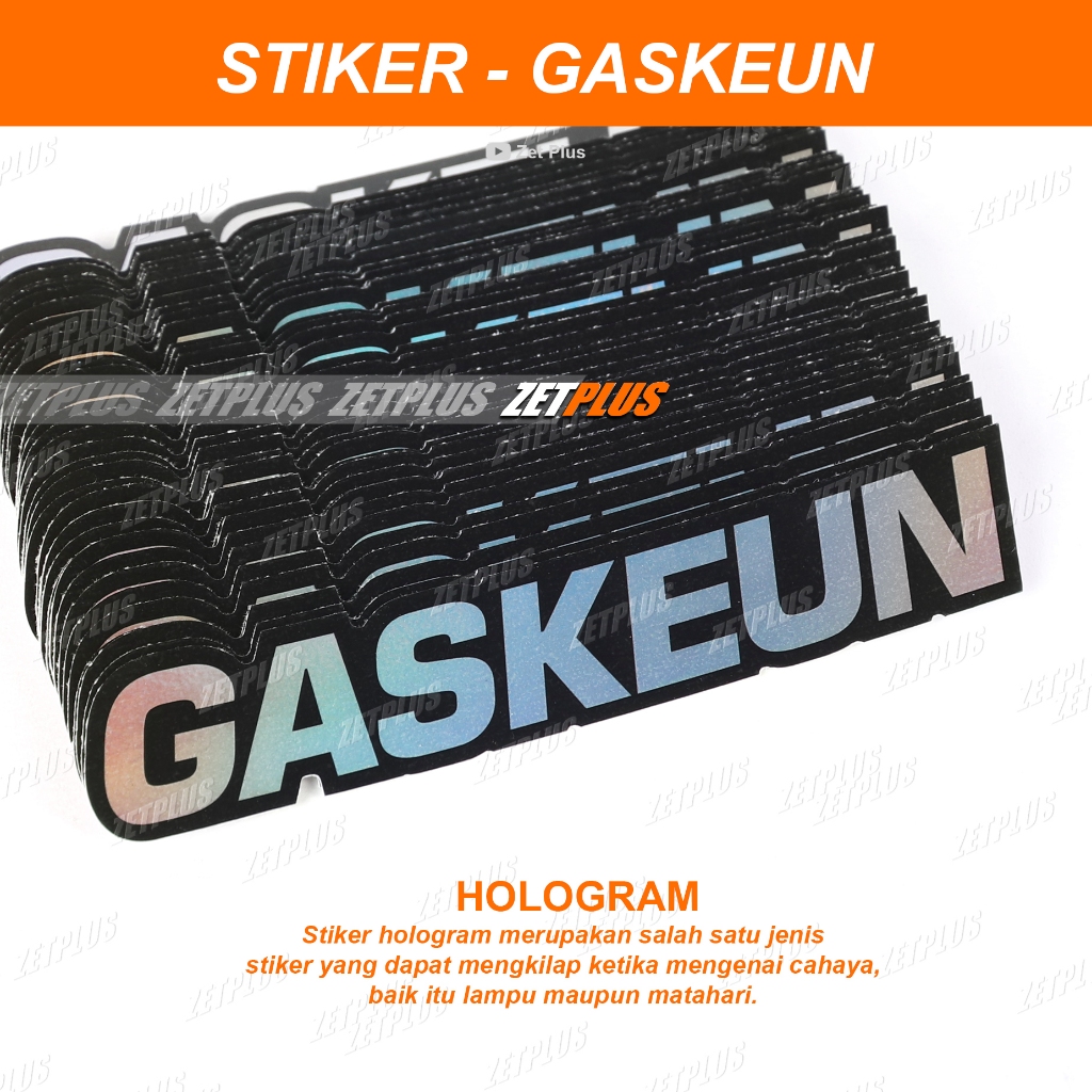 Jual STIKER GASKEUN /sticker vinyl gas racing-motocross trail-balap-ATV ...