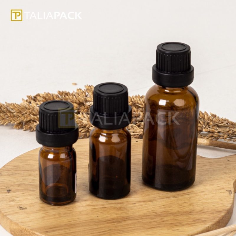 Jual BOTOL ESSENTIAL OIL 20 ML - HITAM AMBER TUTUP HITAM (MIN 100PCS ...