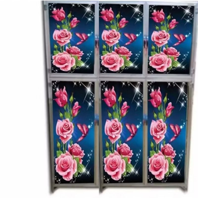 Jual WALLPAPER STIKER RAK PIRING UNTUK UKURAN 6 PINTU SAMA RATA ...