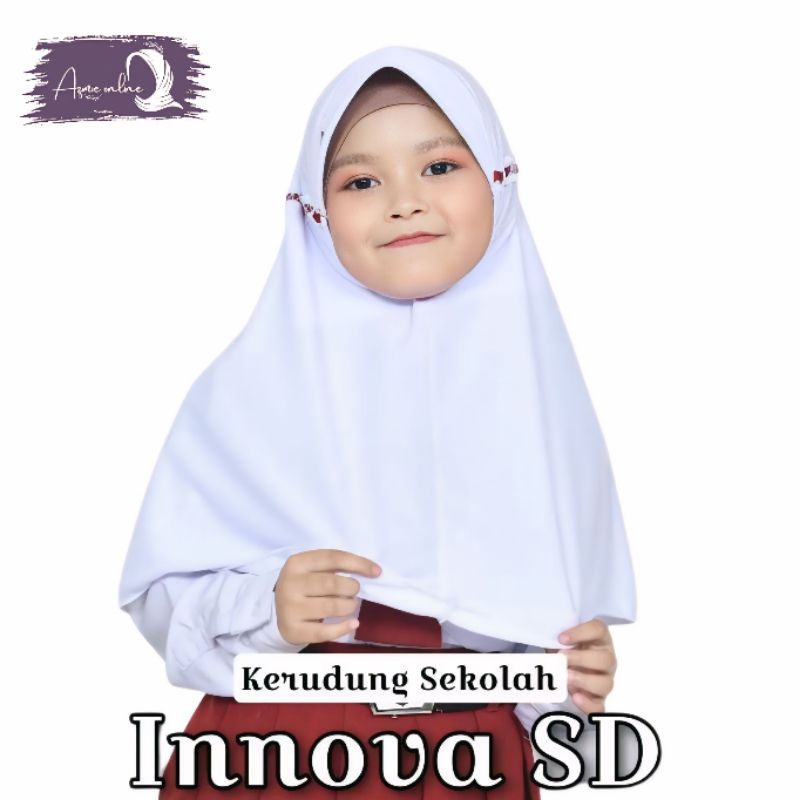 Jual Kerudung Sekolah Innova Untuk Anak TK dan SD_Hijab Serut Anak | Shopee Indonesia