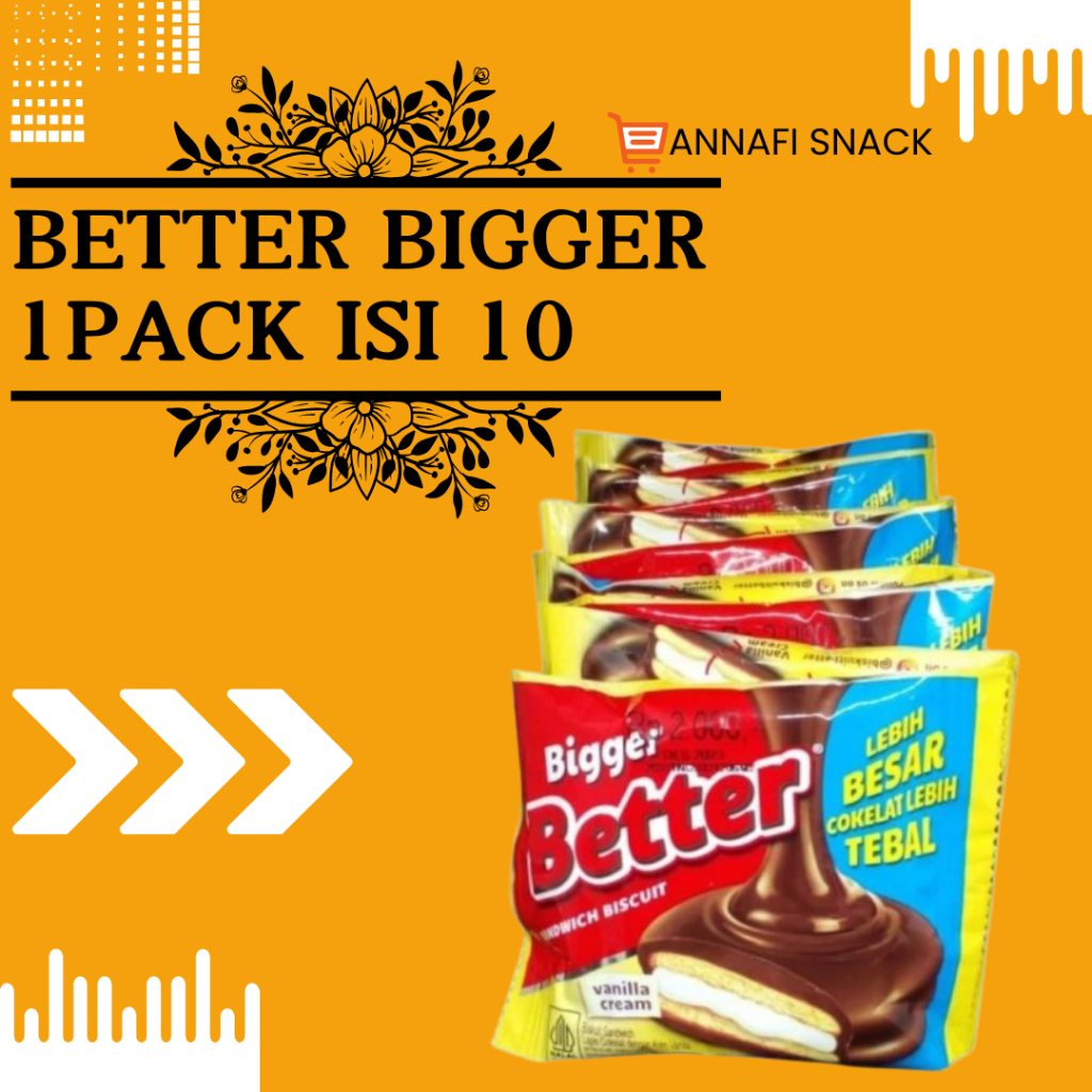 Jual BETTER BIGGER SANDWICH BISCUIT VANILLA CREAM | Shopee Indonesia