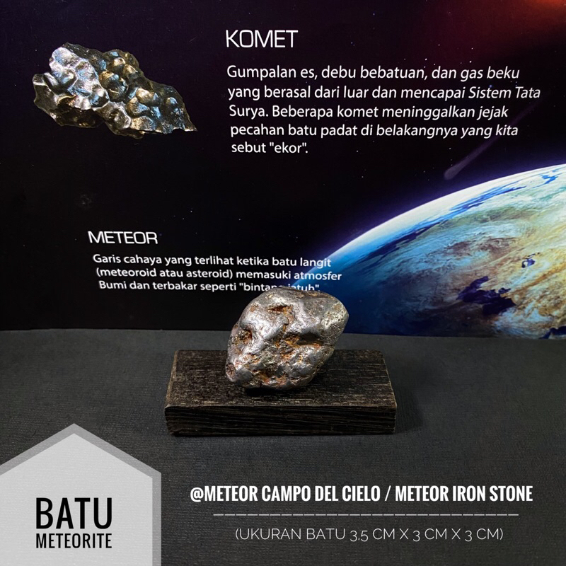 Jual Meteor Campo Del Cielo A16 atau Meteor Iron Stone atau Batu ...