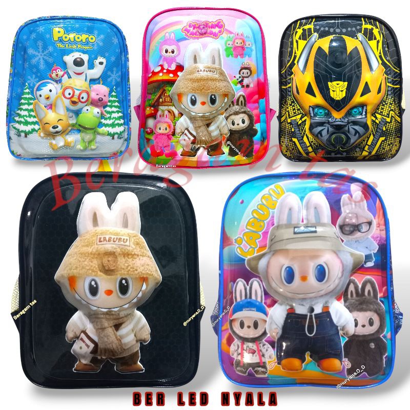 Jual TAS ANAK PAUD TAS LABUBU 3D BER LED TAS TIMBUL TAS ANAK LAKI LAKI TAS ANAK WANITA TAS LED ...