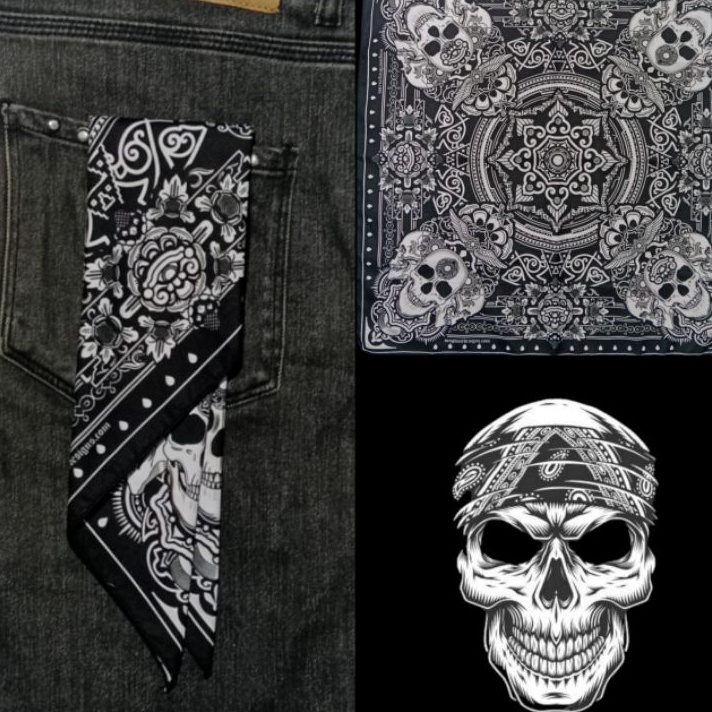 Jual Stone bridge bandana scraft slayer multifungsi motif batik skull ...
