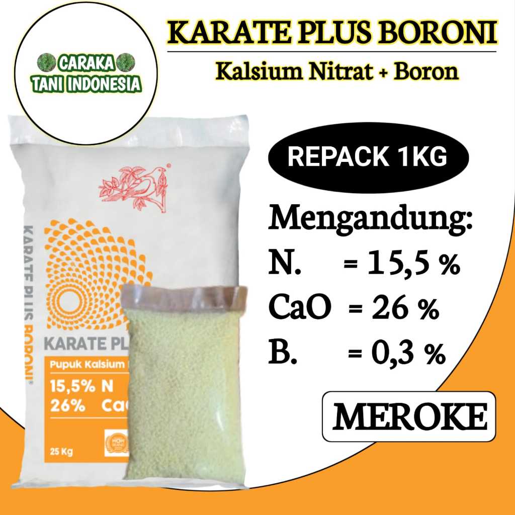 Jual Pupuk MEROKE KARATE PLUS BORONI Kemasan Repack 1 Kg | Shopee Indonesia
