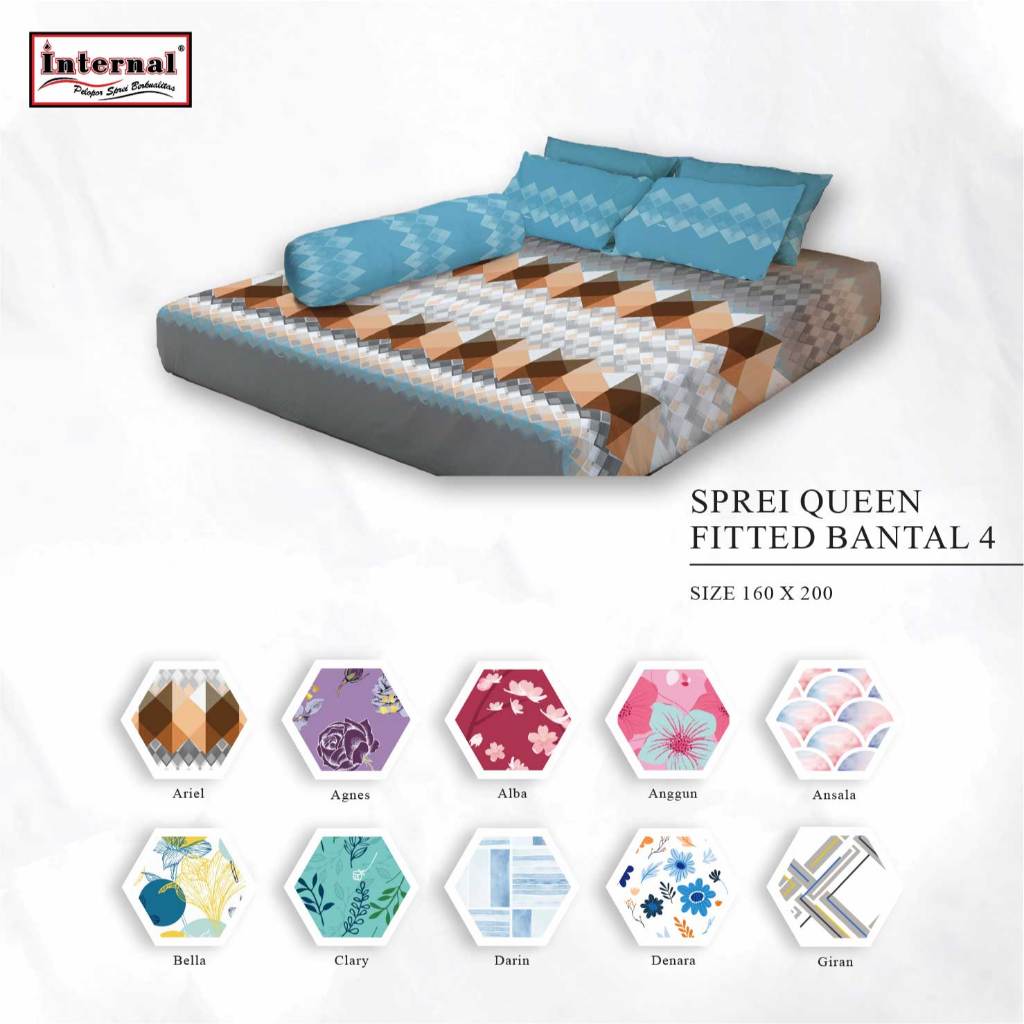 Jual Internal - Sprei Queen 160x200 Tinggi 25 Bantal 4 "Live" | Shopee ...