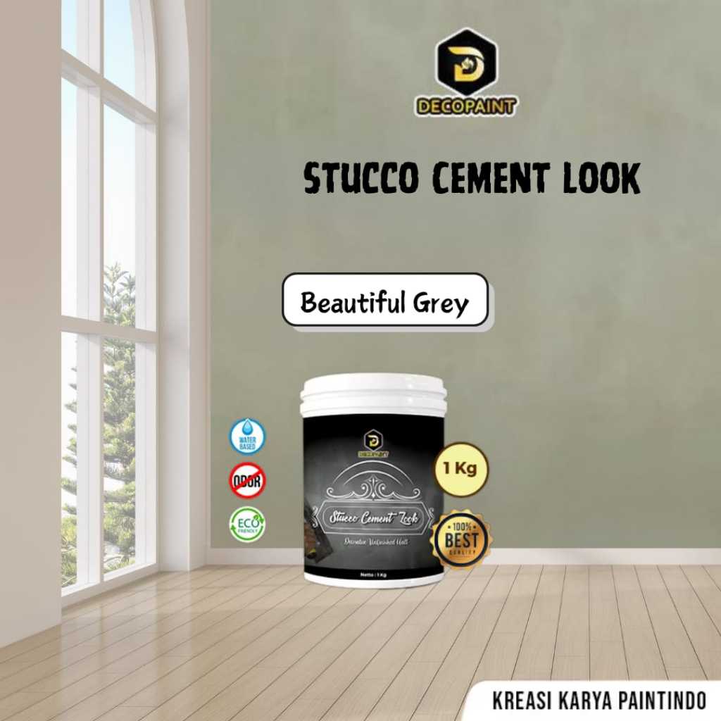Jual 1Kg Stucco Cement Look | Cat Stucco Motif Semen Ekspos - Beautiful ...