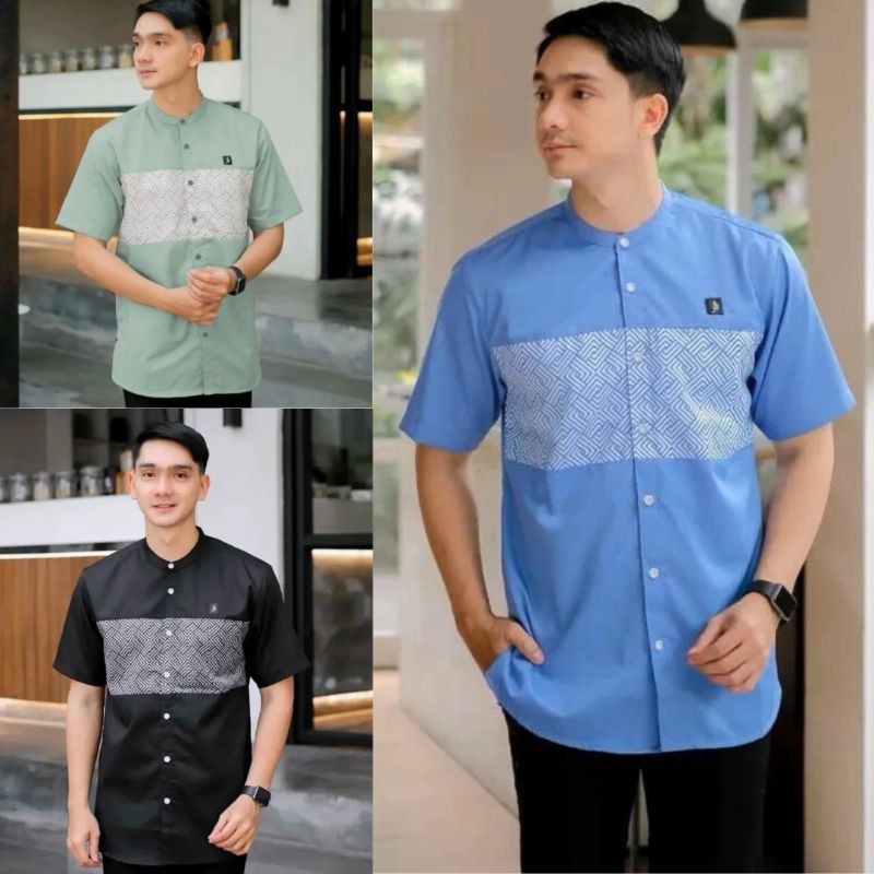 Jual Baju Koko Pria Lengan Pendek Baju Koko Kurta Pakistan Kombinasi Simpel Shopee Indonesia