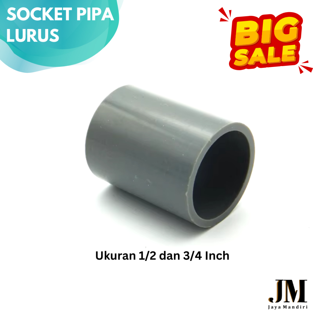 Jual SOK PIPA POLOS 1/2 DAN 3/4 INCH SAMBUNGAN PIPA LURUS 1702 1704 ...