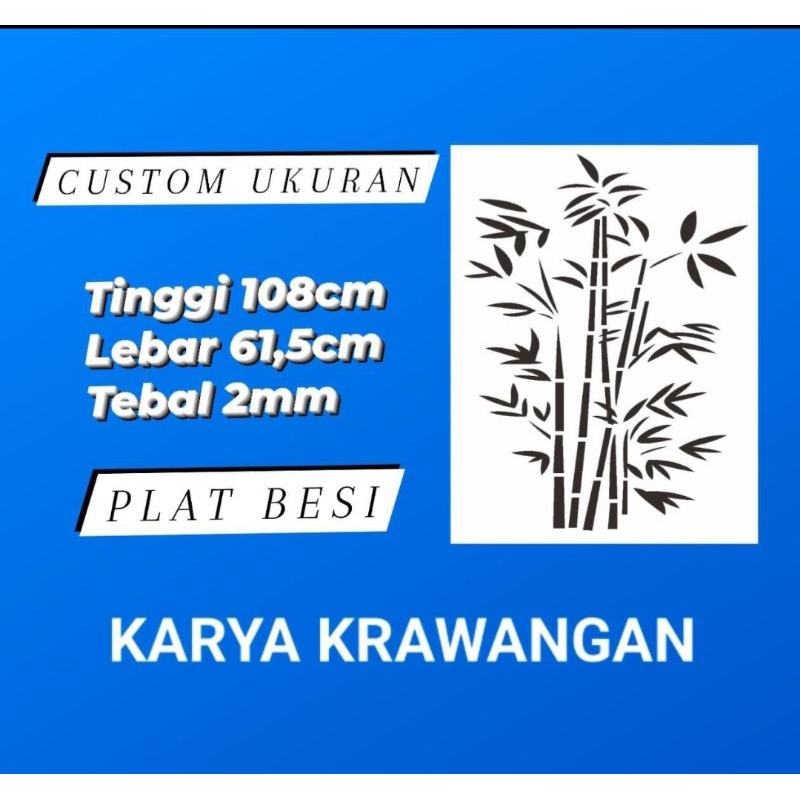 Jual custom cutting plat besi ukuran tinggi 108cm x lebar 61,5cm tebal ...