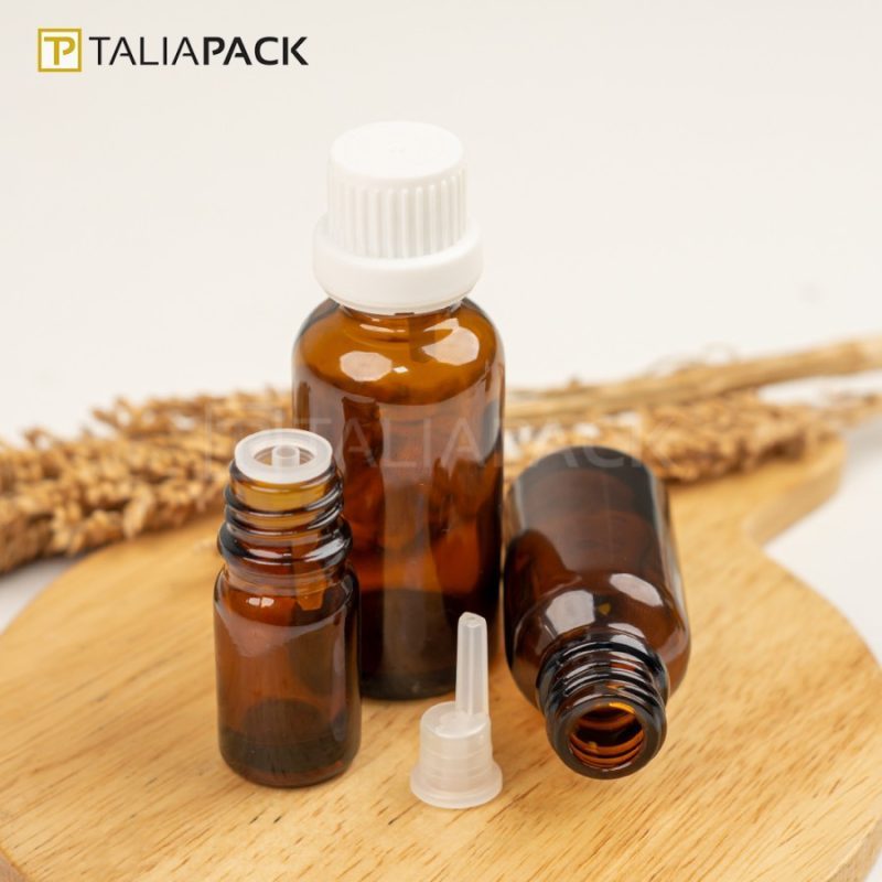 Jual BOTOL ESSENTIAL OIL 20 ML - AMBER TUTUP PUTIH (MIN 100PCS ...