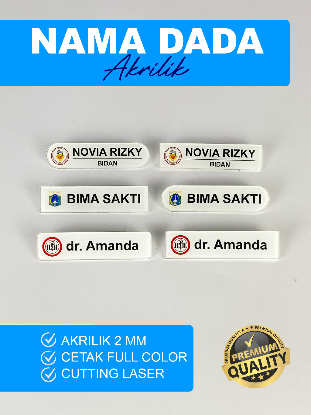 Jual PAPAN NAMA DADA / Nametag | Shopee Indonesia