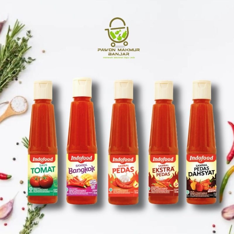 Jual INDOFOOD SAMBAL DENGAN BERBAGAI MACAM RASA / KEMASAN BOTOL 135 ML ...