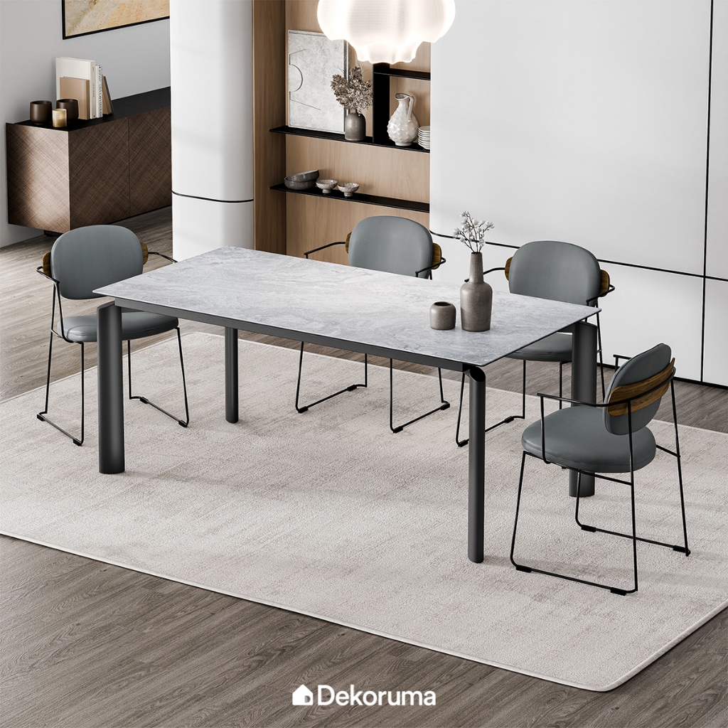 Jual Dekoruma Tenzo FELIX Dining Table / Meja Makan - Dark Grey-Black ...
