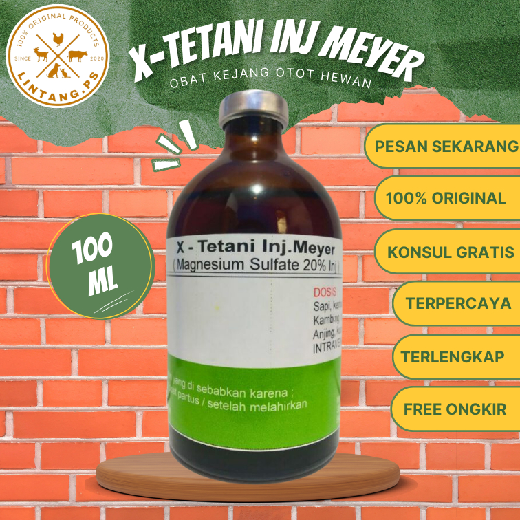 Jual X-Tetani Inj Meyer 100 ml - Obat Tetanus Ternak - Obat Kejang Sapi ...