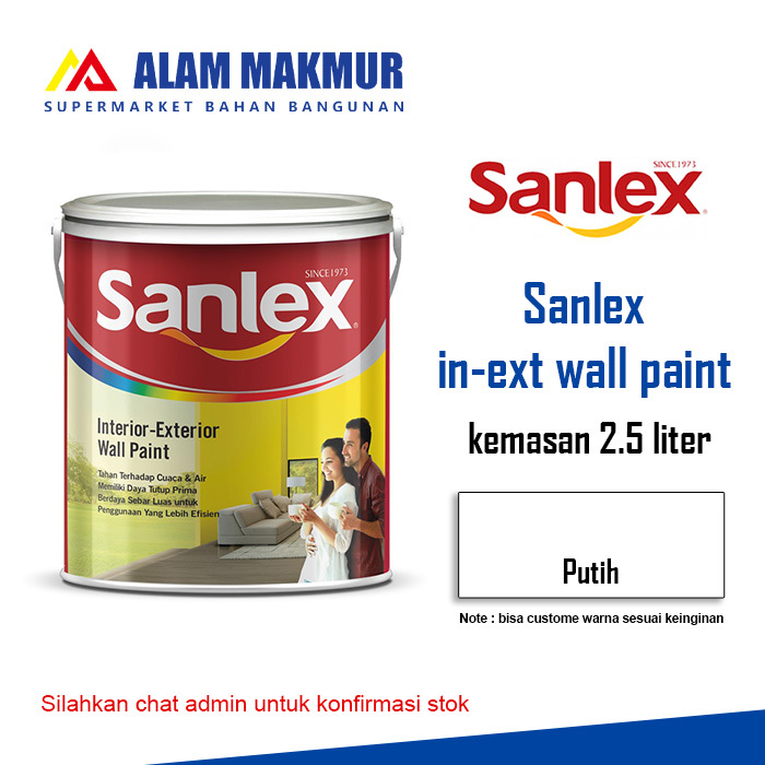 Jual Cat Tembok Interior Eksterior SANLEX Color Gallery Wall Paint 2.5 ...