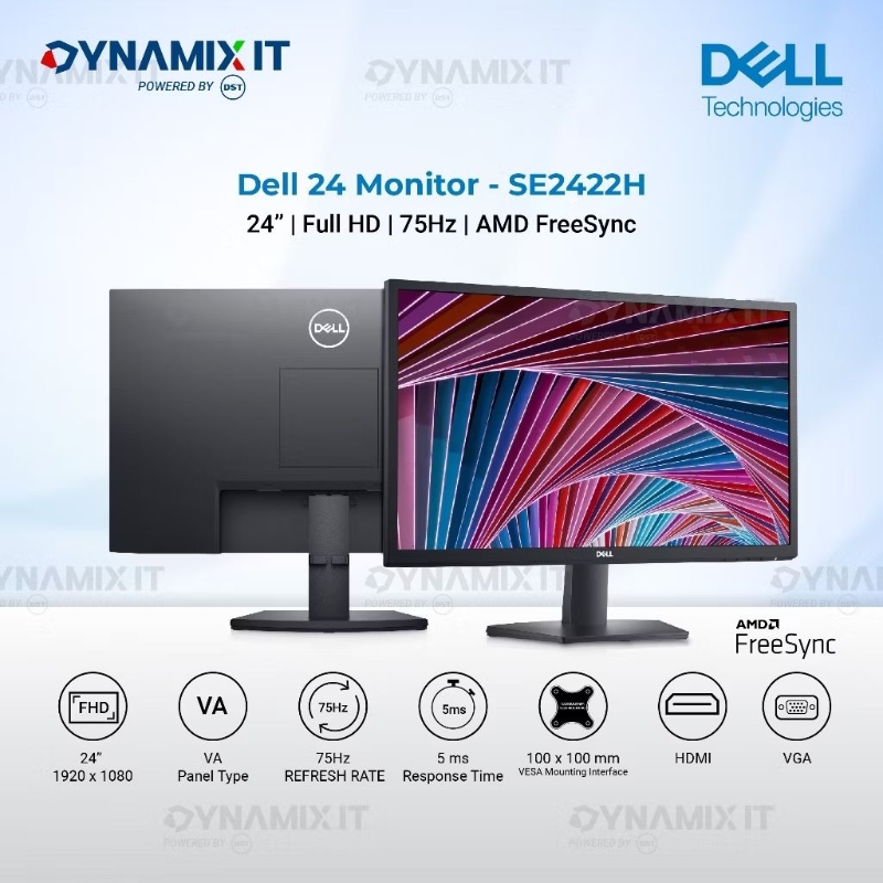 Jual DELL SE2422H 24" 1080p 75Hz VGA HDMI Monitor | Shopee Indonesia
