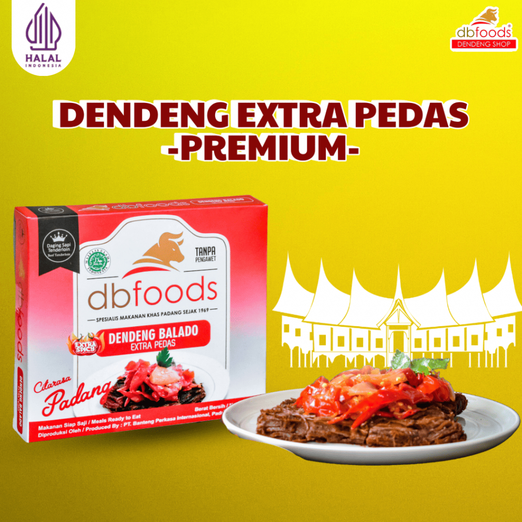 Jual DBFOODS Dendeng Pedas Premium Siap Makan Praktis Asli Padang ...