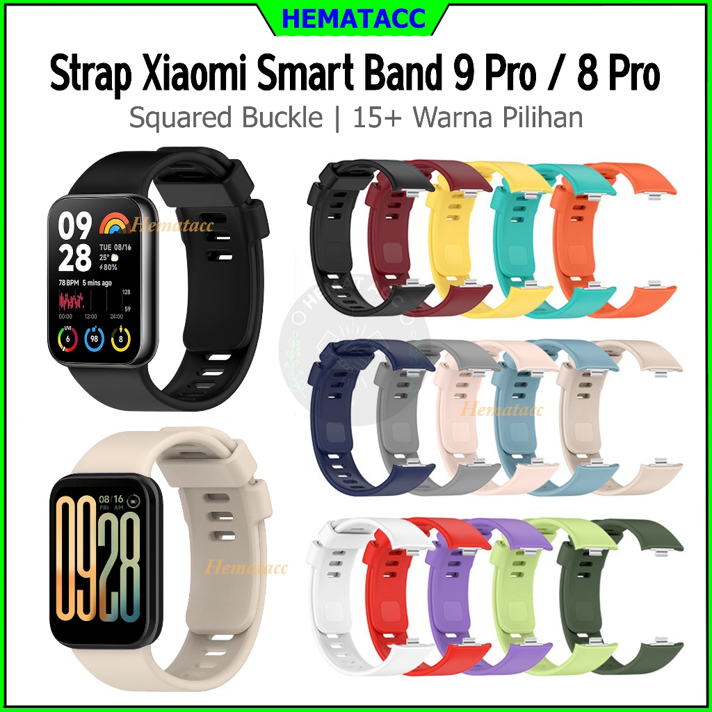 Jual Strap Mi Band 9 Pro / Mi Band 8 Pro Polos Squared Tali Jam Xiaomi Smart Band 9 8 Pro ...