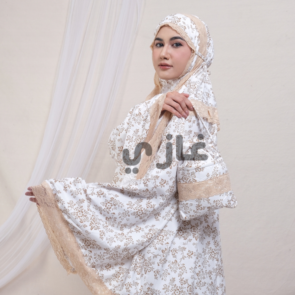 Jual ALGHAZI - Mukena Dewasa 2IN1 Jumbo Katun Prada Mazaya Series | Shopee Indonesia