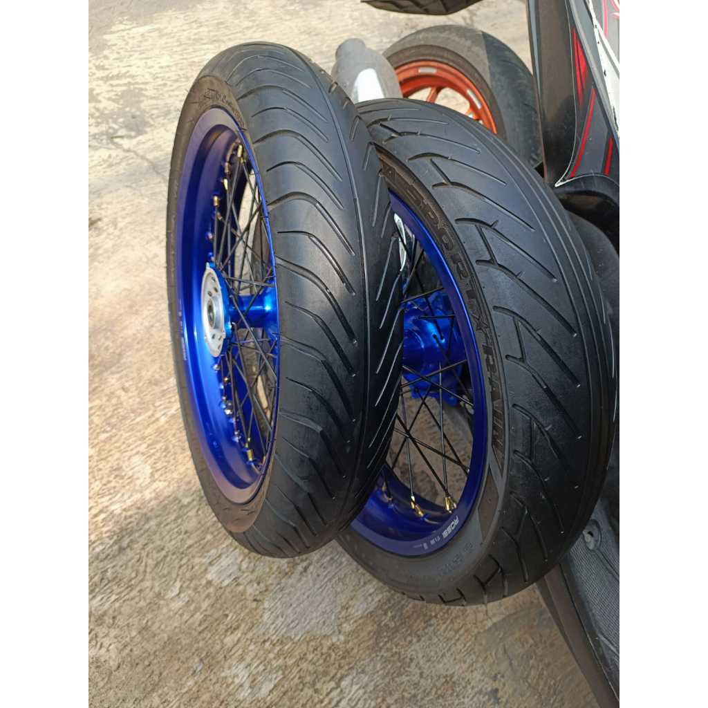 Jual Roda Set Supermoto WR Wheelset SUMO yamaha WR155 Ring 17 Ban Paket ...