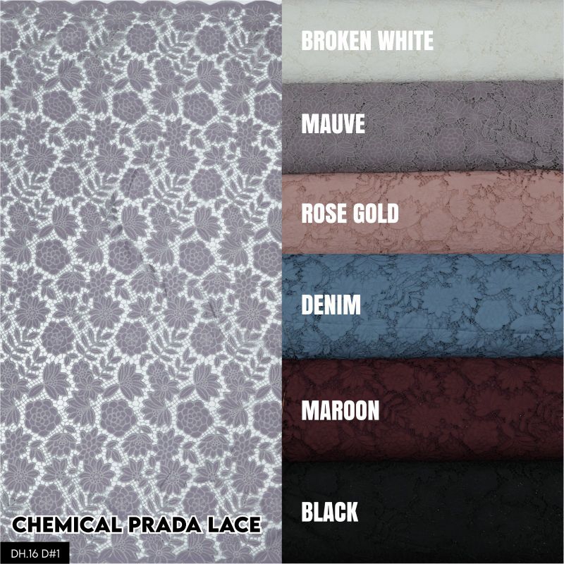 Jual CHEMICAL COTTON PRADA LACE PREMIUM BROKAT PRADA LACE | Shopee ...