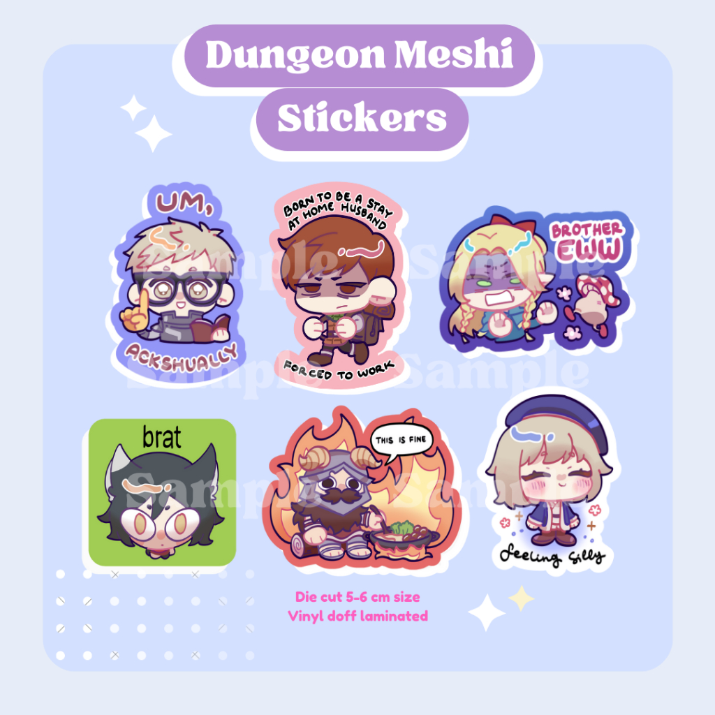 Jual Dungeon Meshi Stickers | Delicious in Dungeon Stickers | Sticker ...