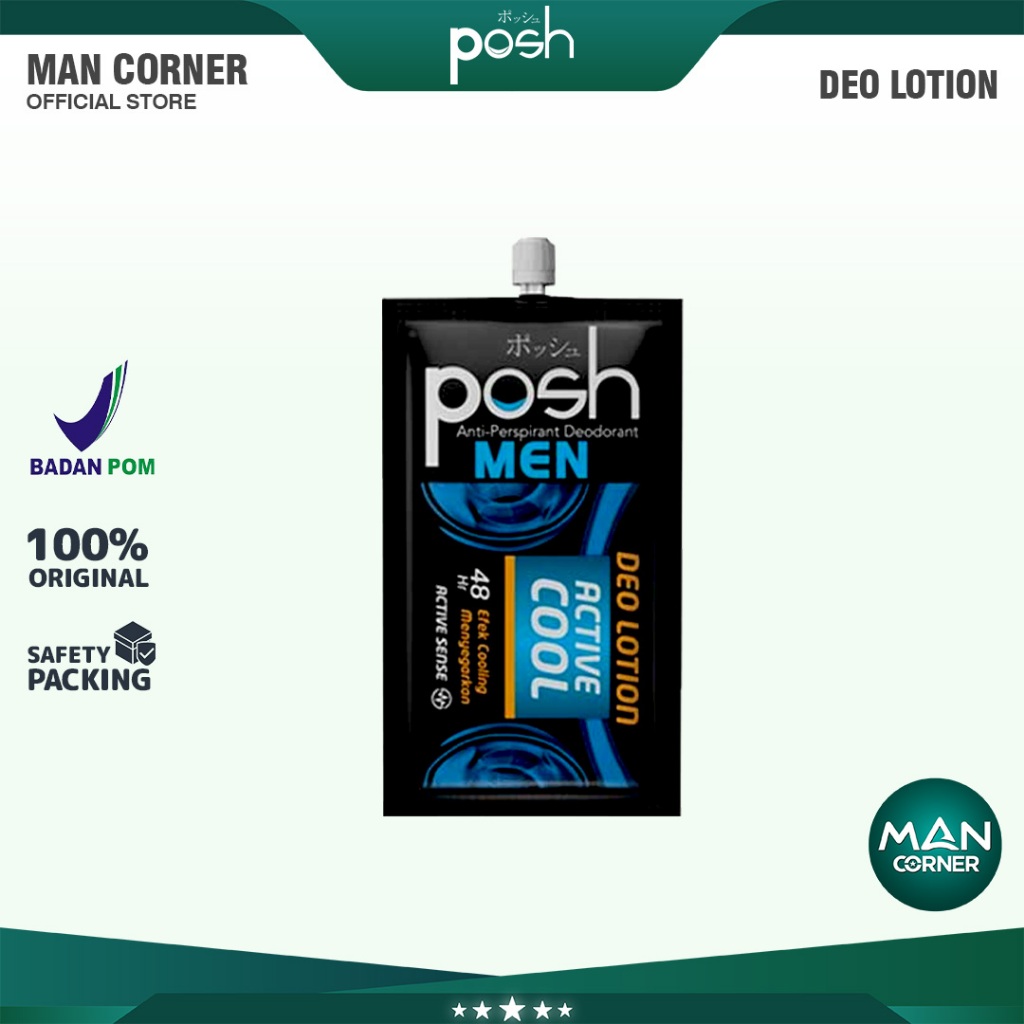 Jual POSH Deo Lotion Sachet 11gram | Man Corner | Shopee Indonesia