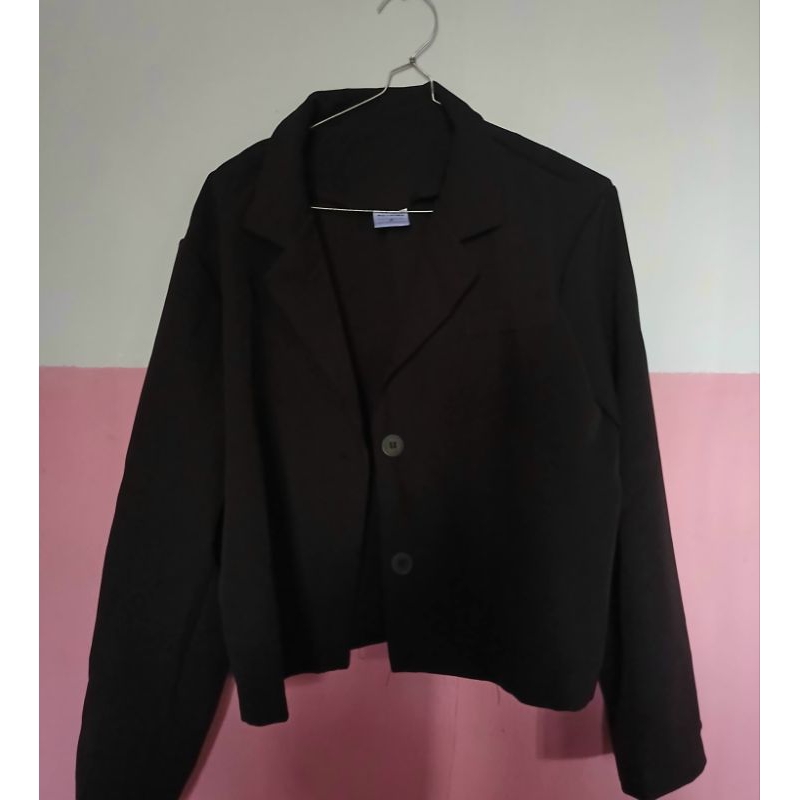 Jual BLAZER CROP TOP HITAM (PRELOV) | Shopee Indonesia