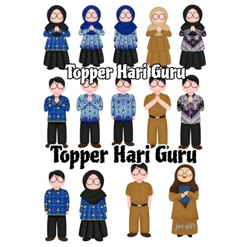 Jual Topper Hari guru/topper buket/topper tower snack/topper guru murah ...