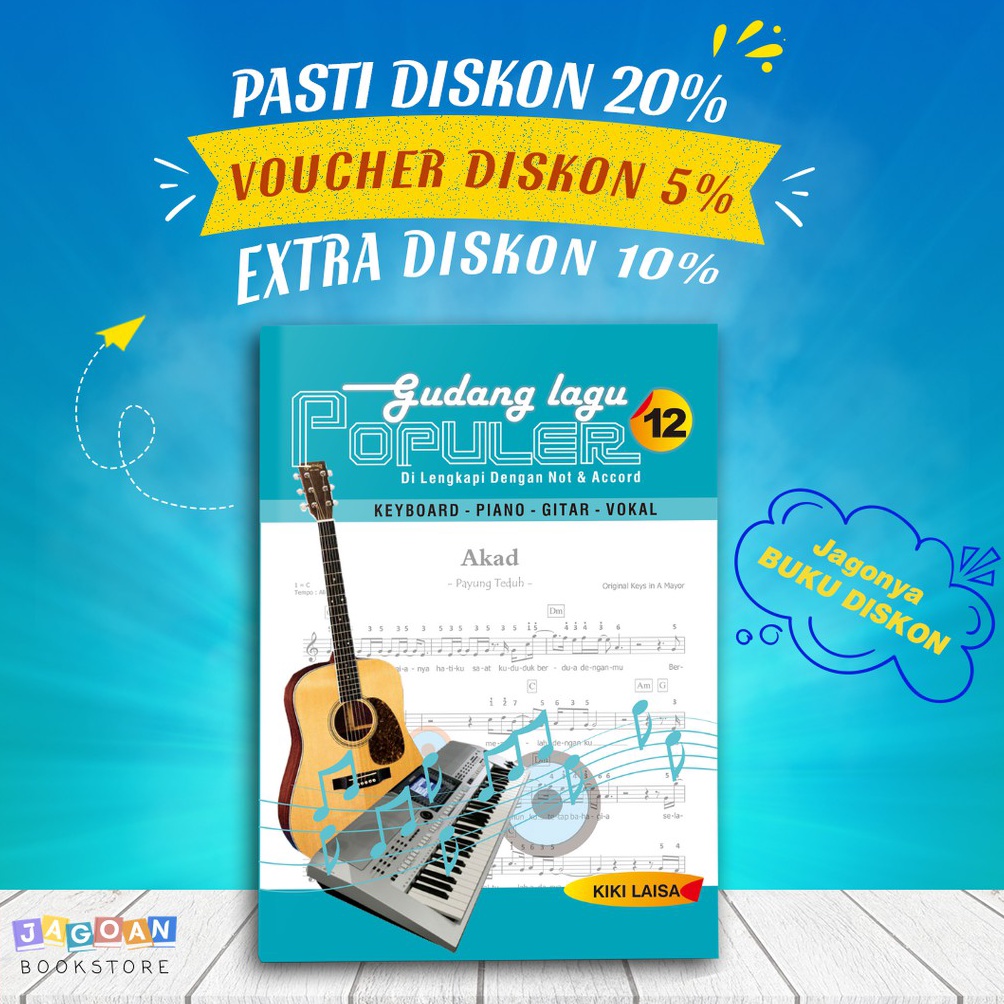 Jual KODE D87E Buku Musik Gudang Lagu Populer 12 | Shopee Indonesia