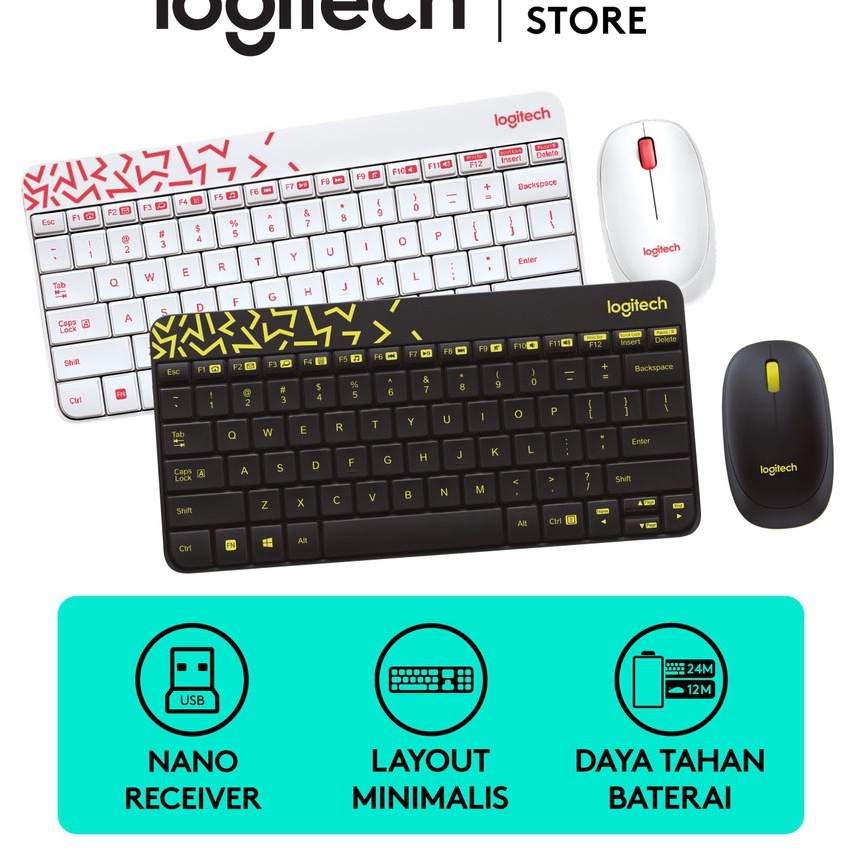 Jual KF7 Logitech MK24 Nano Wireless Combo Keyboard Mouse | Shopee ...