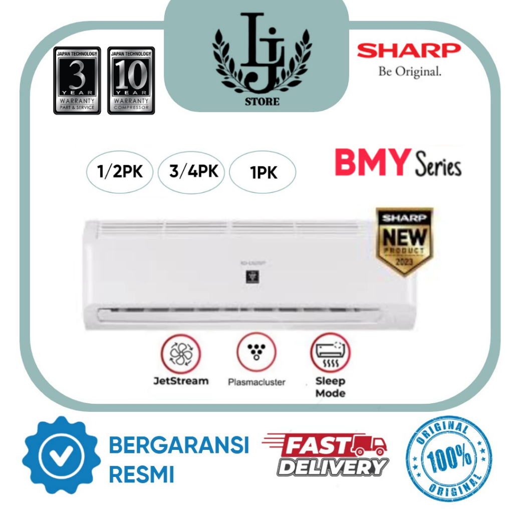 Jual AC Sharp Plasmacluster AHA5BMY / AHA7BMY / AHA9BMY 1/2PK / 3/4PK / 1PK AC Plasmacluster ...