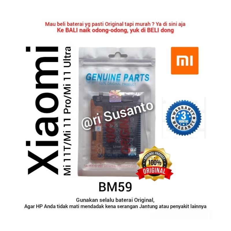 Jual Baterai Xiaomi 11T / MI 11 Pro / Mi 11 Ultra BM59 Asli (Original ...