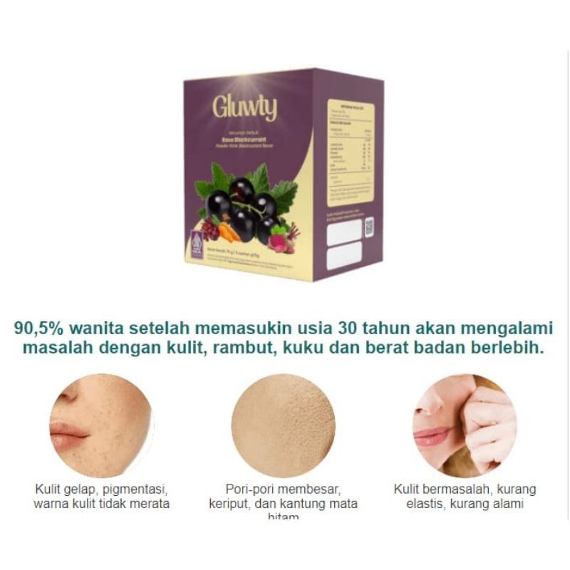 Jual Gluwty Collagen Suplemen Kolagen Minuman Serbuk Pencerah Wajah ...