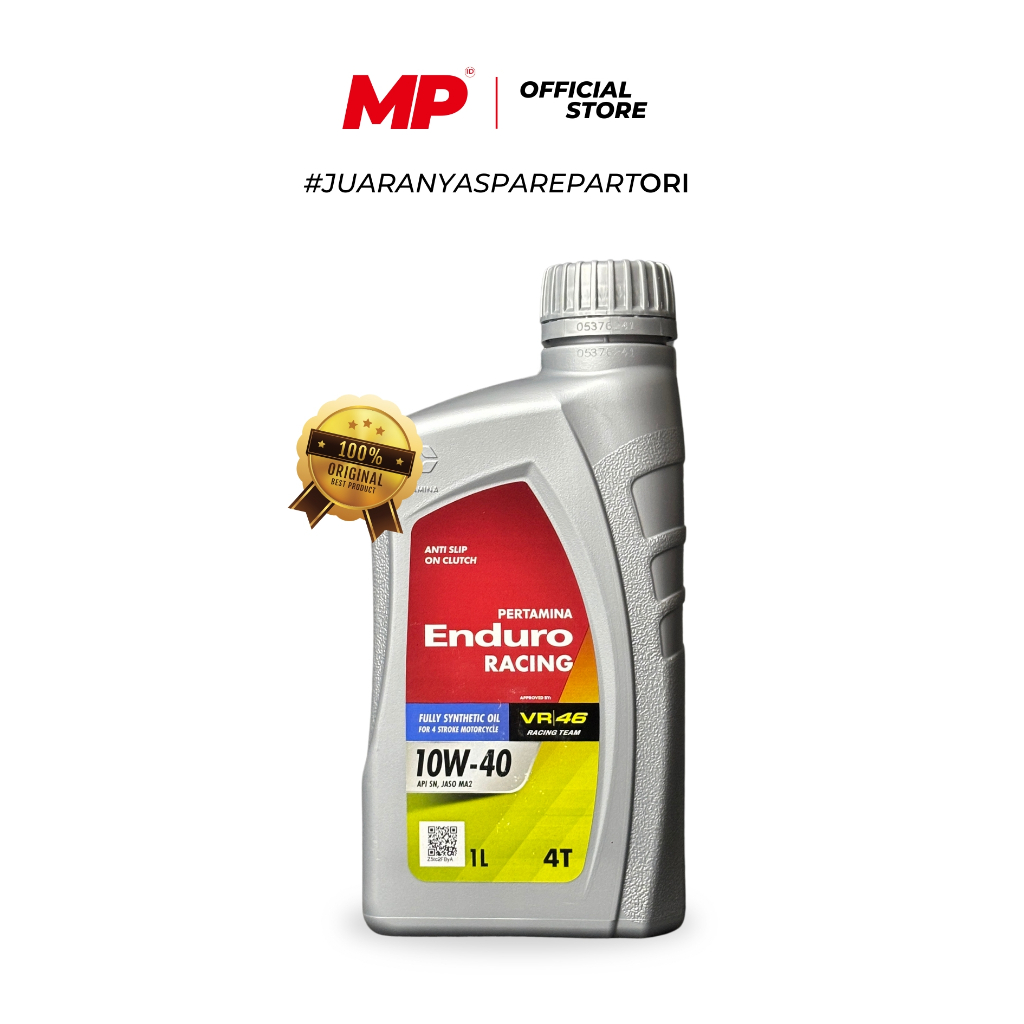 Jual Oli Mesin Motor Enduro 4T Racing 10W-40 1 Liter Original | Oli Pertamina 1l | Shopee Indonesia